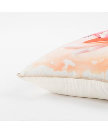Rizzy Home Mariah Parris 20" x 20" Flamingo Poly Filled Pillow - Macy's
