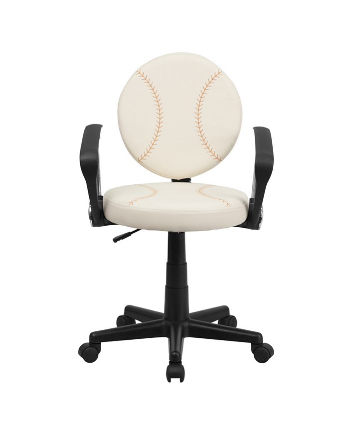 Flash Furniture Baseball Swivel Task Chair With Arms - Macy's