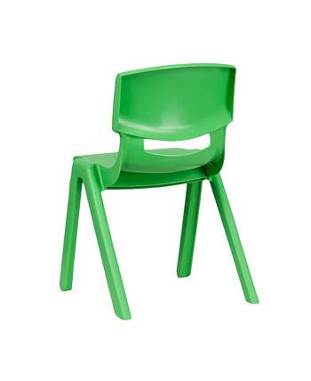 Flash Furniture Green Plastic Stackable School Chair With 13.25'' Seat ...