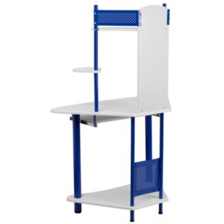 Blue Corner Computer Desk With Hutch - Macy's