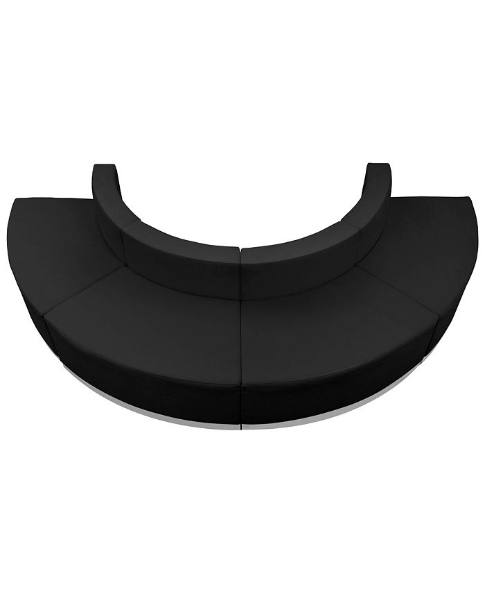 Flash Furniture Hercules Alon Series Black Leather Reception ...