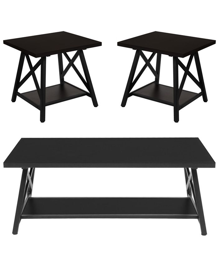 Flash Furniture Hancock Park Collection 3 Piece Coffee And End Table ...