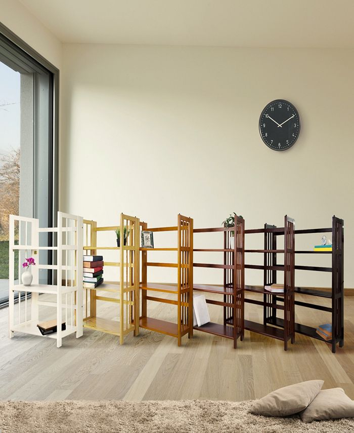 Yu Shan 3 - Shelf Folding Stackable Bookcase 27.5" Wide - Macy's