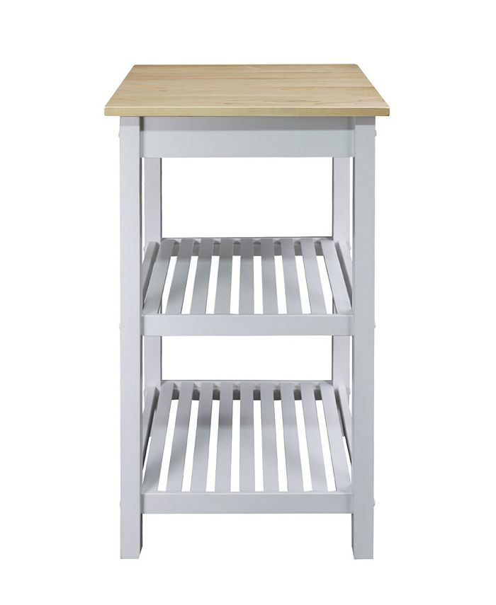 Yu Shan Sunrise Kitchen Island with American Maple Top - Macy's