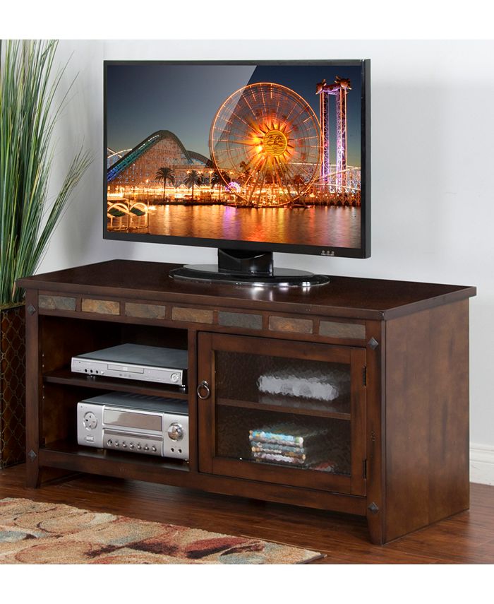 Sunny Designs Santa Fe 52" Dark Chocolate TV Console - Macy's