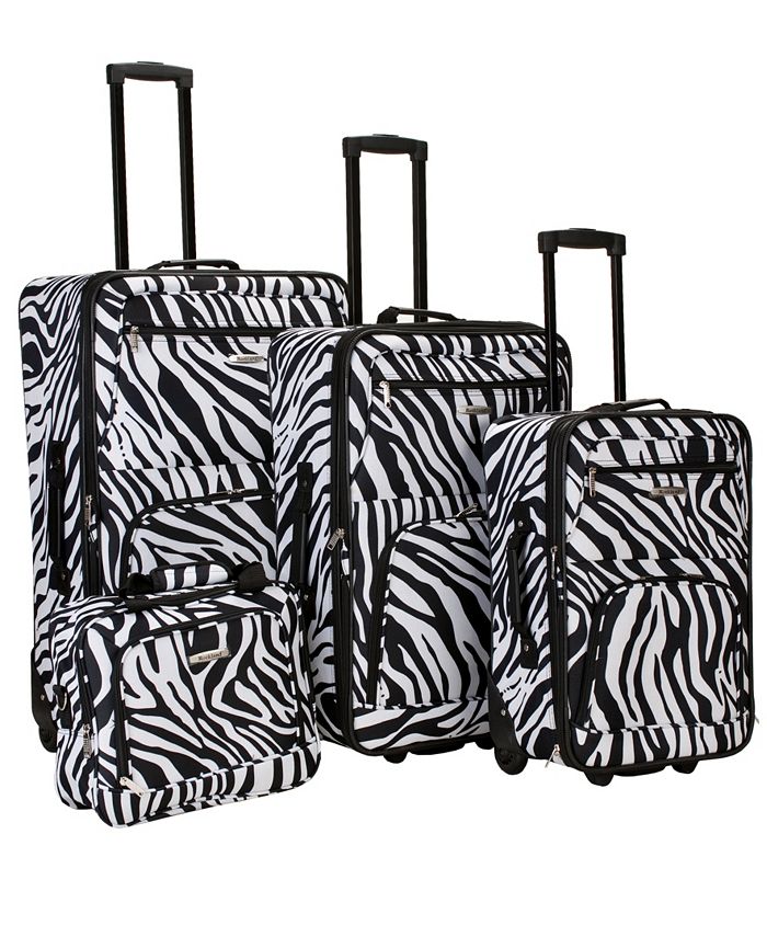 Rockland 4-Piece Zebra Luggage Set - Macy's