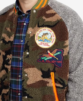 Polo Ralph Lauren Men's Great Outdoors Camo Fleece Baseball Jacket - Macy's