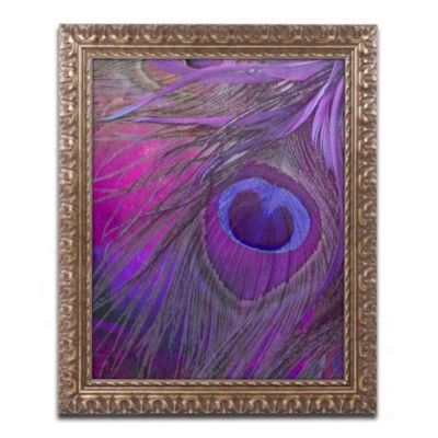 Color Bakery 'Peacock Candy Iv' Ornate Framed Art - Macy's