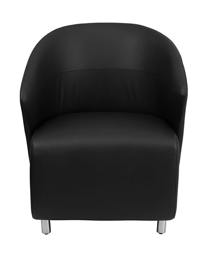 Clickhere2shop Offex Dark Brown Leather Reception Chair with Beige ...