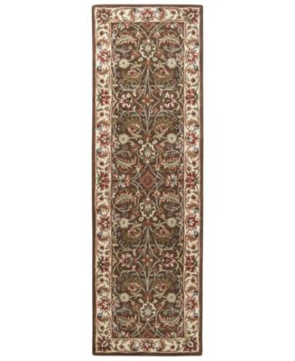 Livabliss Caesar CAE-1003 Dark Brown 3' x 12' Runner Area Rug - Macy's