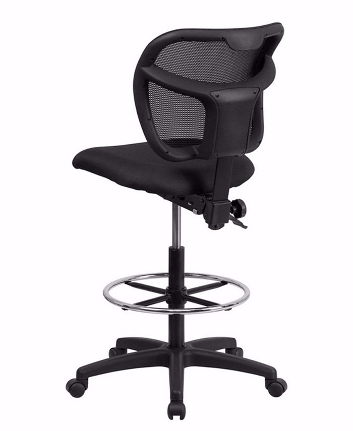 Clickhere2shop Mid-Back Navy Blue Mesh Drafting Chair - Macy's