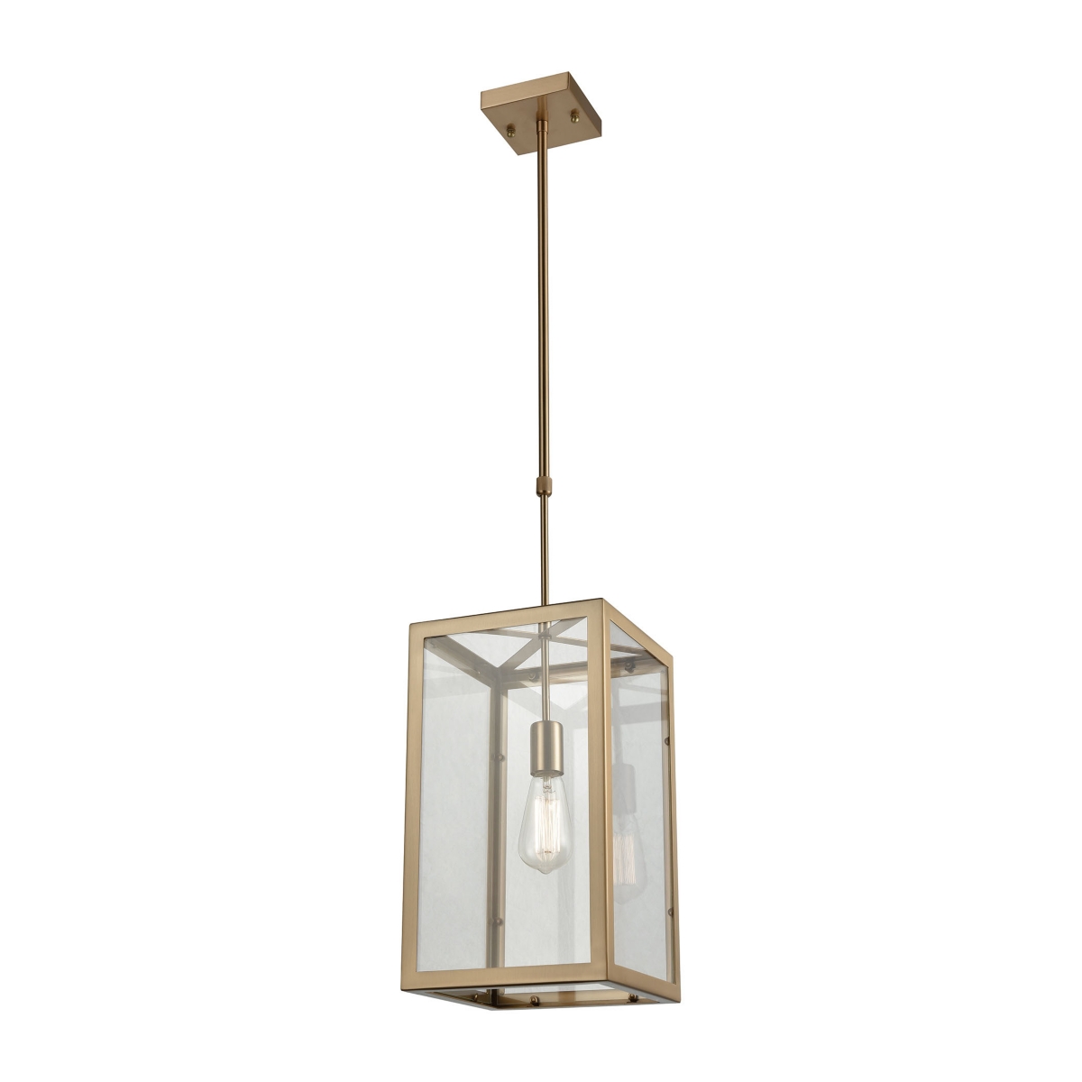 Click here for Parameters 1 Light Chandelier in Satin Brass with... prices