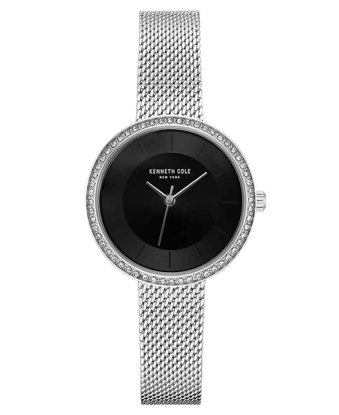 Kenneth Cole New York Ladies Silver Mesh Bracelet Watch 32mm - Macy's