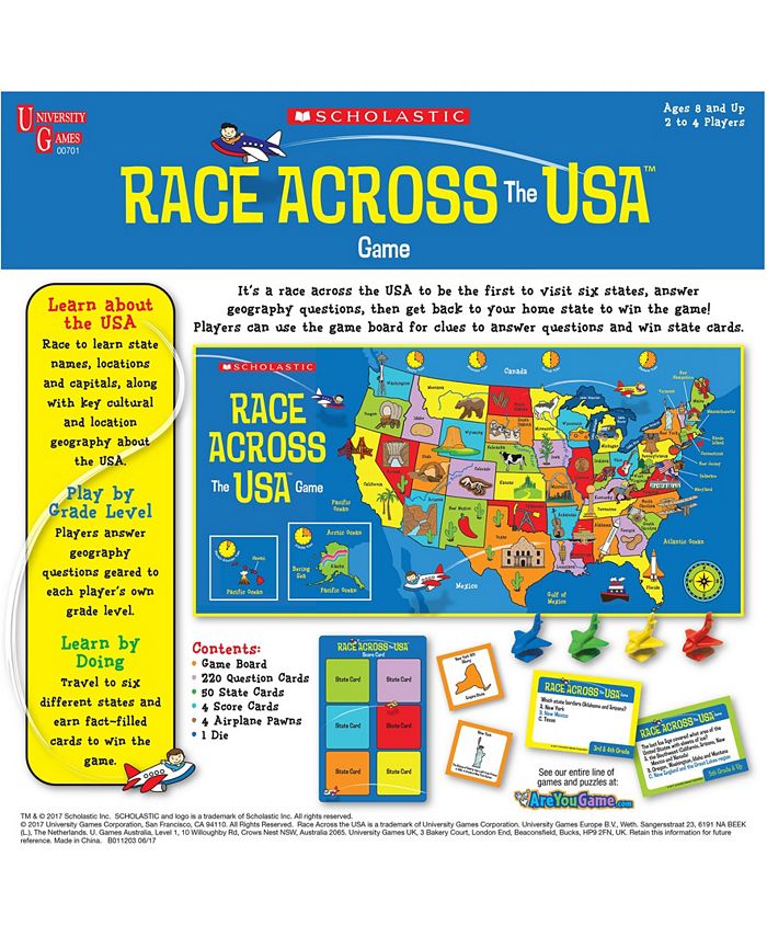 University Games Scholastic - Race Across the USA Game - Macy's