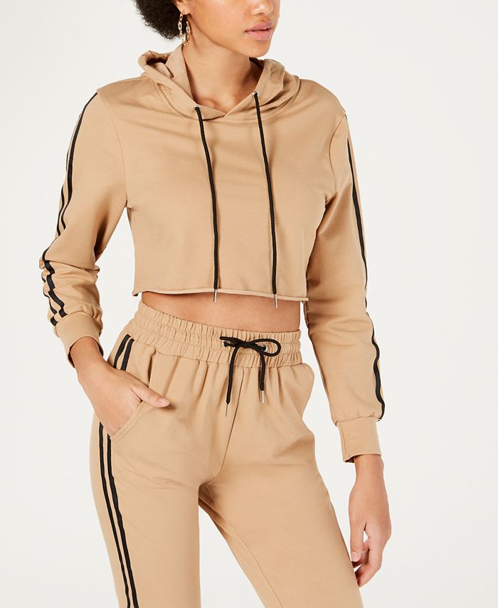Waisted Two-Stripe Hoodie - Macy's