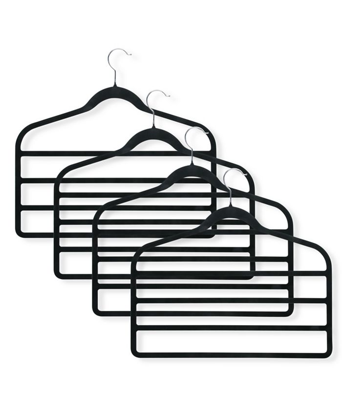 Honey Can Do 4-Pk.Velvet Touch Hangers - Macy's