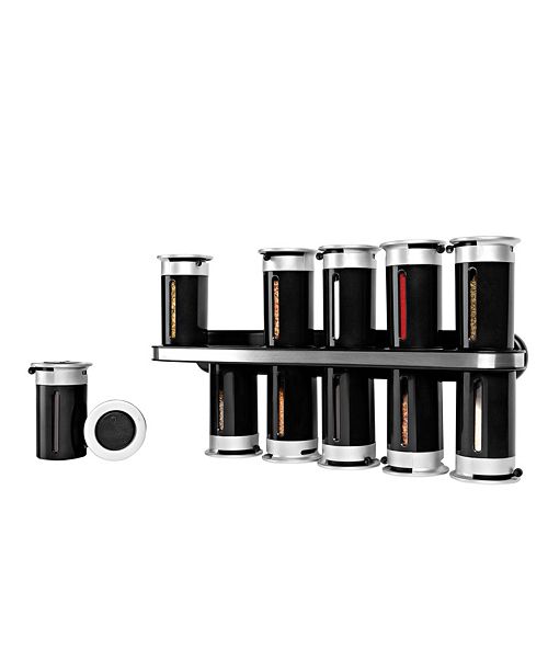 Honey Can Do Zevro by Gravity Wall-Mount 12-Canister Magnetic Spice ...