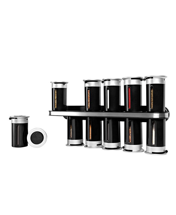 Honey Can Do Zevro by Gravity Wall-Mount 12-Canister Magnetic Spice ...