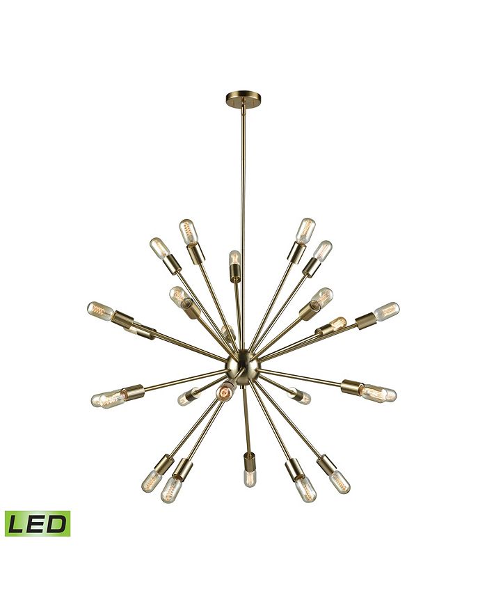 Macy's Delphine 24 Light Chandelier in Satin Brass - Macy's