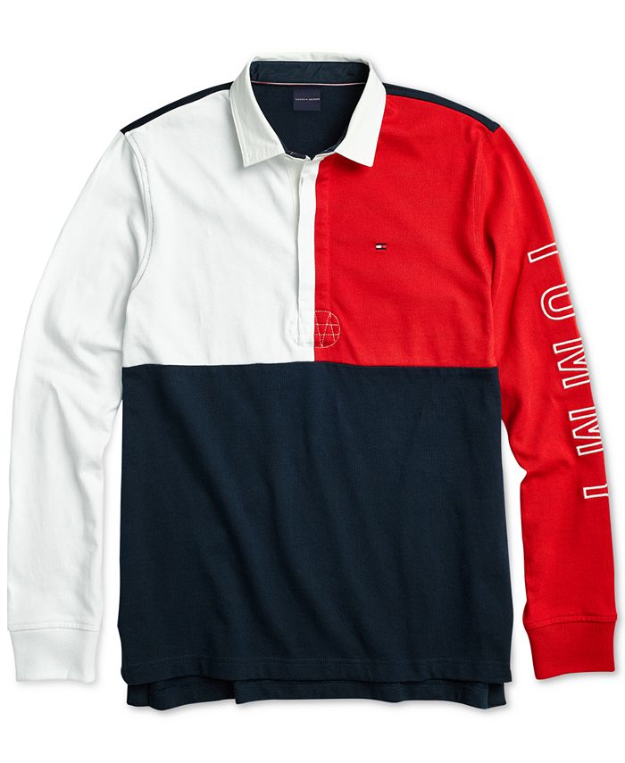 Tommy Hilfiger Men's Rugby Polo Shirt with Magnetic Buttons - Macy's
