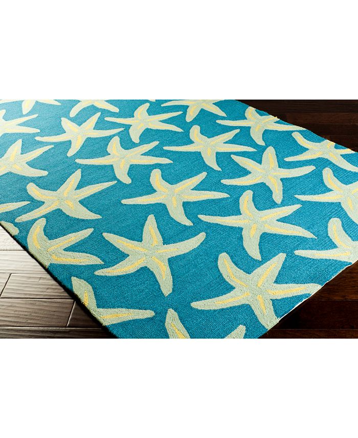 Surya Rain RAI-1137 Bright Blue 2'6" x 8' Runner Area Rug, Indoor ...