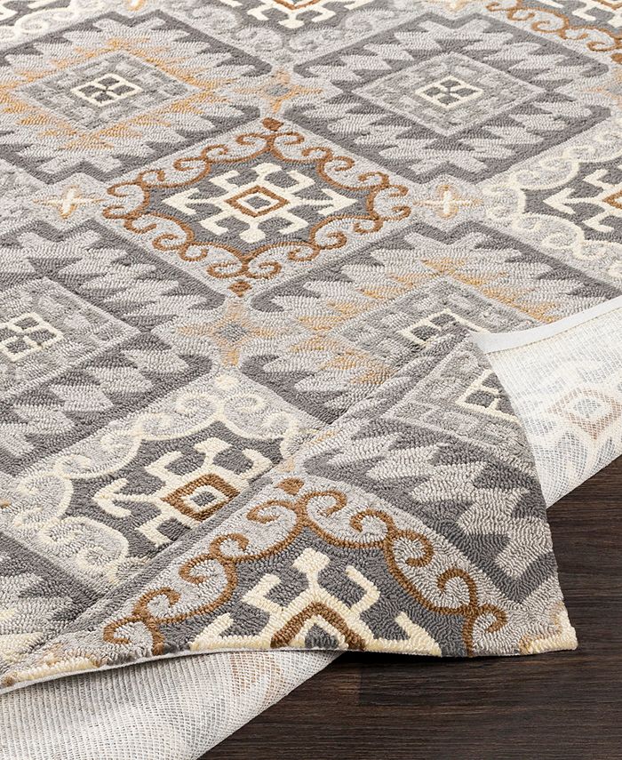 Surya Rain RAI-1278 Charcoal 18" Square Swatch - Macy's