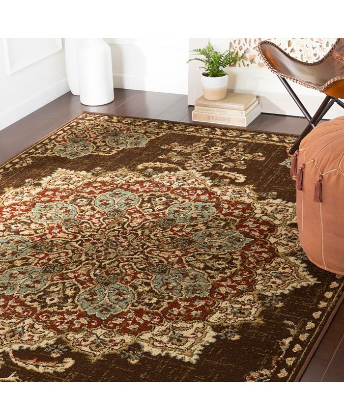 Surya Paramount PAR-1082 Dark Red 7'9" x 11'2" Area Rug - Macy's