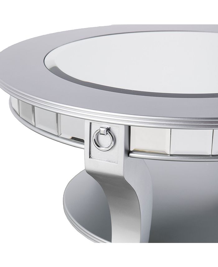 Southern Enterprises Pennsbury Glam Mirrored Round Cocktail Table - Macy's