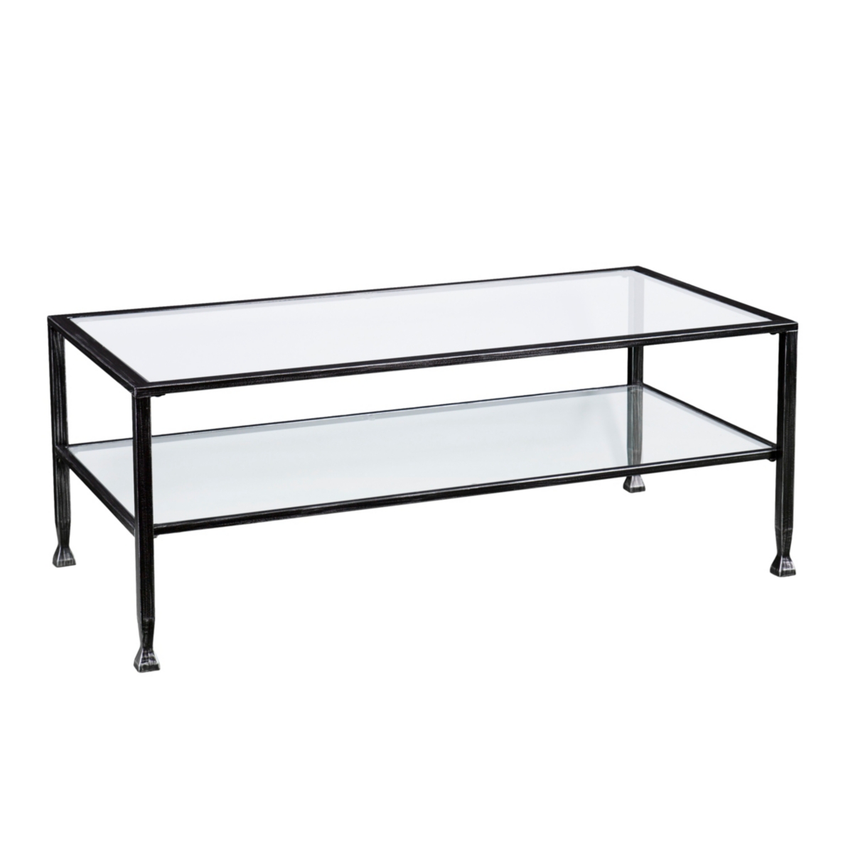 Click here for Brookford Metal and Glass Rectangular Open Shelf C... prices
