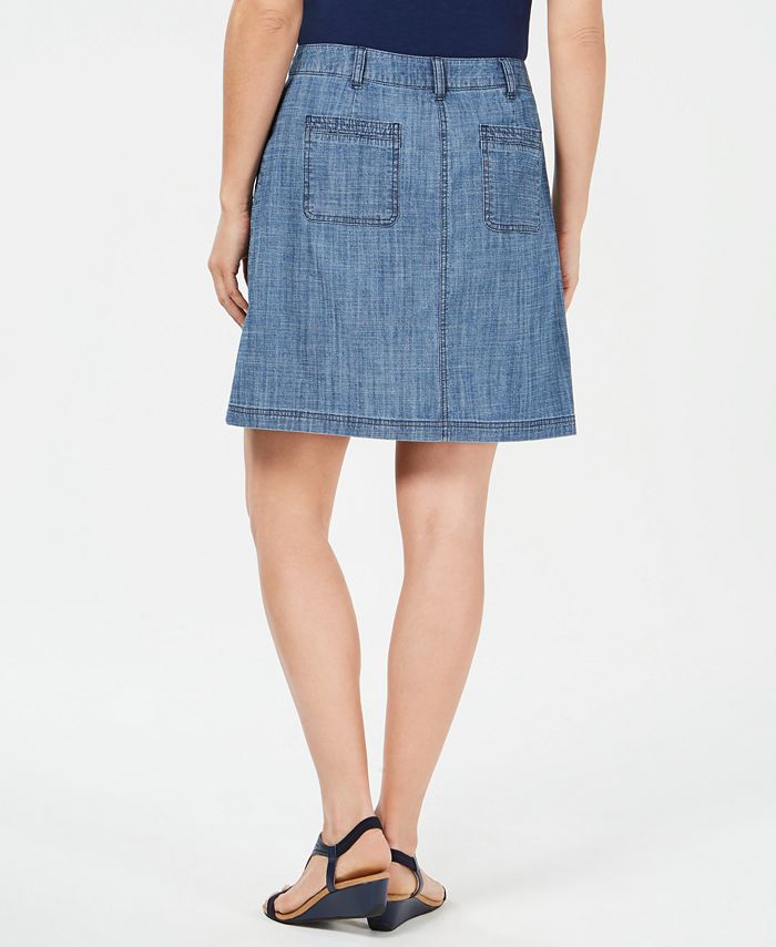 Karen Scott Petite Spring-Border Skort, Created for Macy's - Macy's