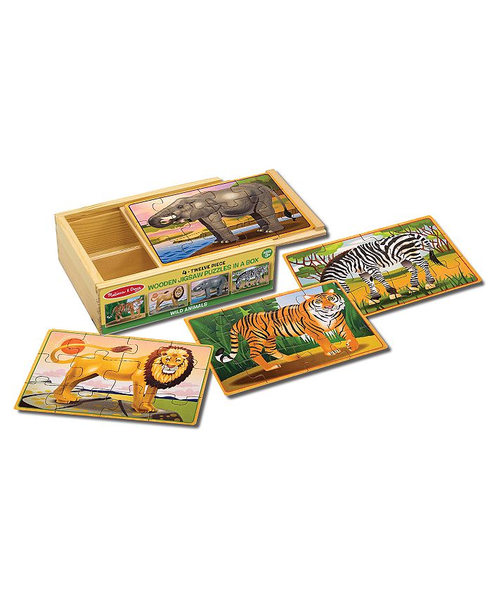Melissa and Doug Wild Animals Puzzle In A Box - Macy's