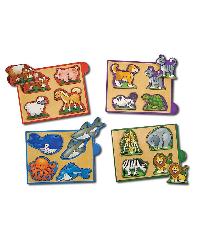 Melissa and Doug Animals Mini-Puzzle Pack - Macy's