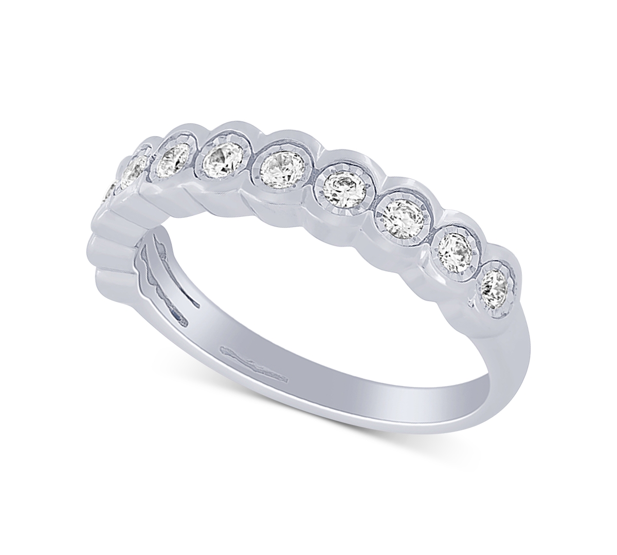 Click here for Diamond Scalloped Band (1/5 ct. t.w.) in 10k White... prices