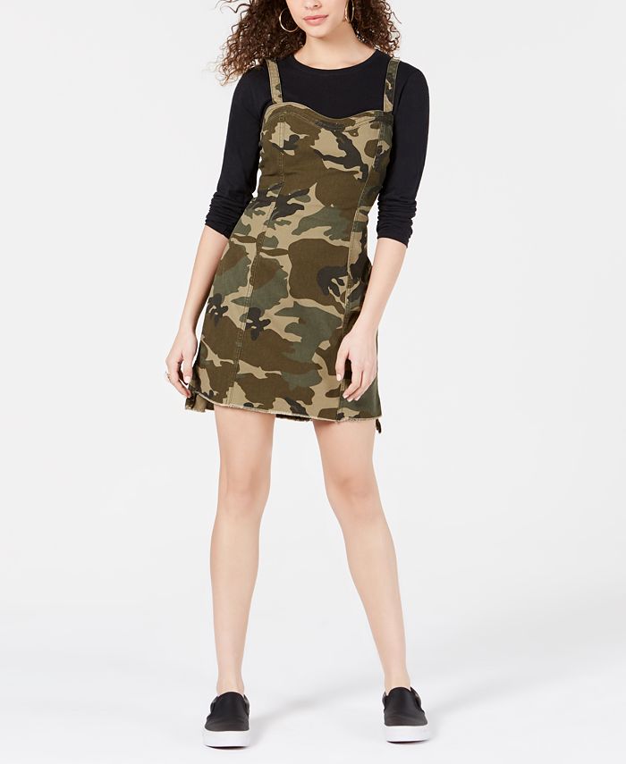 Kendall + Kylie Cotton Camo-Print Dress - Macy's