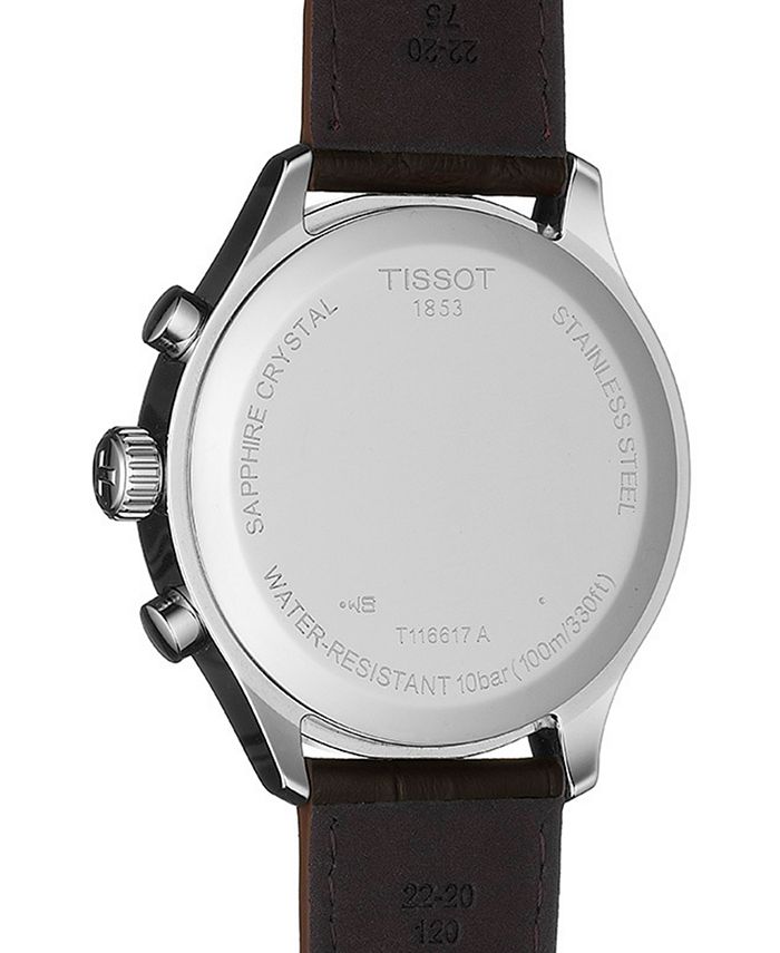 Tissot Men's Swiss Chronograph Chrono XL Classic T-Sport Brown Leather ...