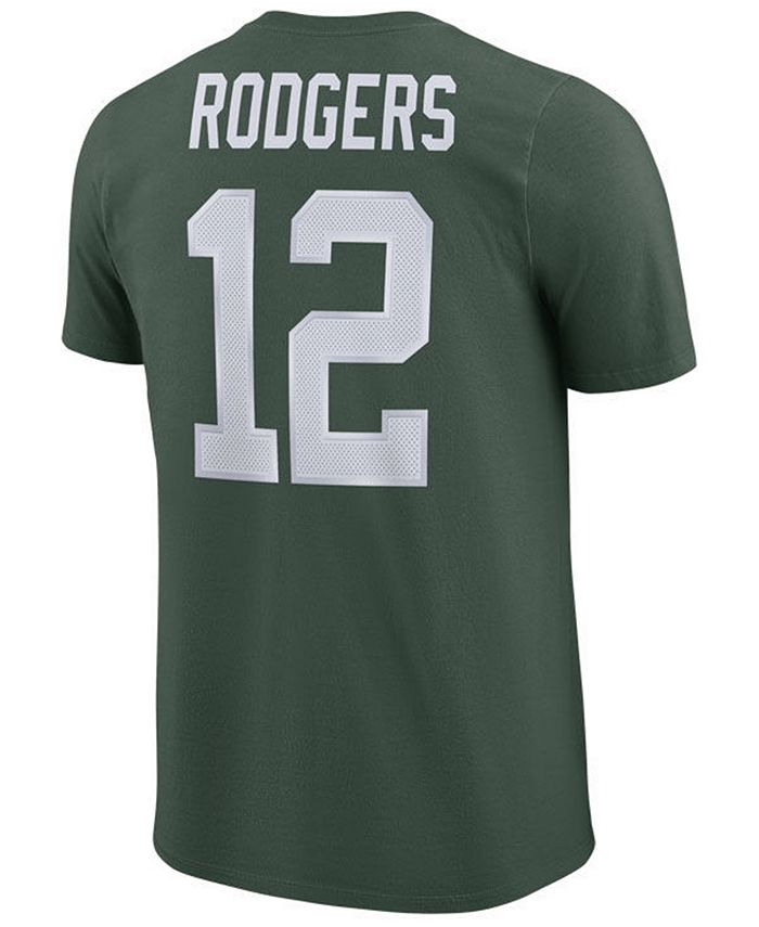 Nike Men's Aaron Rodgers Green Bay Packers Player Pride Name and Number ...