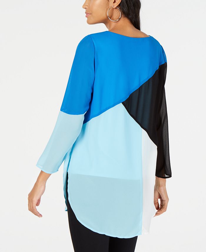 Alfani Colorblocked Super Tunic, Created for Macy's - Macy's