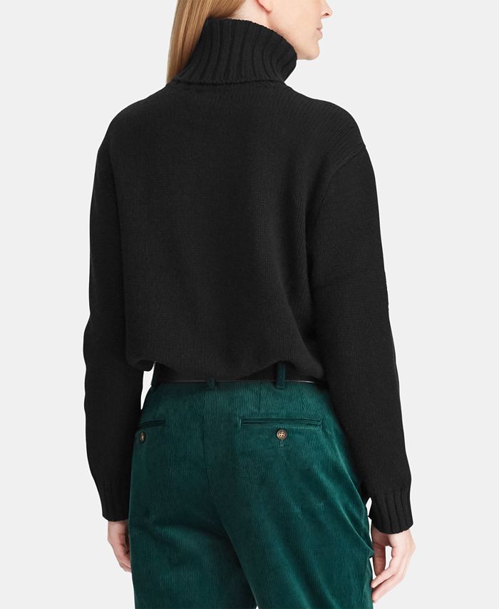 Polo Ralph Lauren Crest Wool Turtleneck Sweater - Macy's