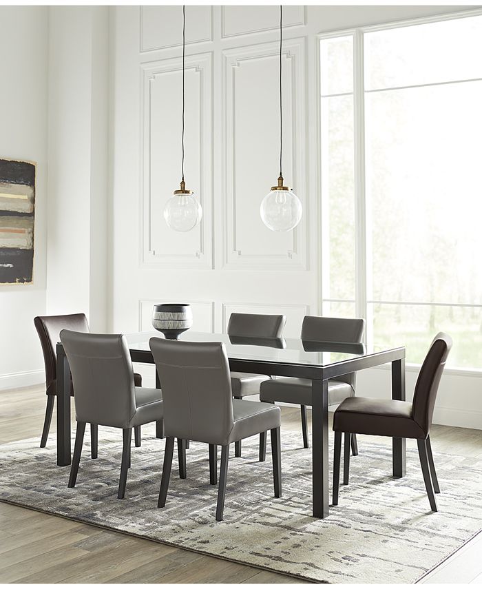 Furniture Tate Leather Parsons Dining Chair & Reviews - Furniture - Macy's