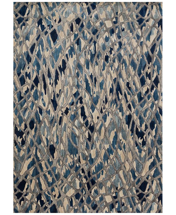 Spring Valley Home Dreamscape DM-06 Artic Blue/Silver 2'3" x 8' Runner ...