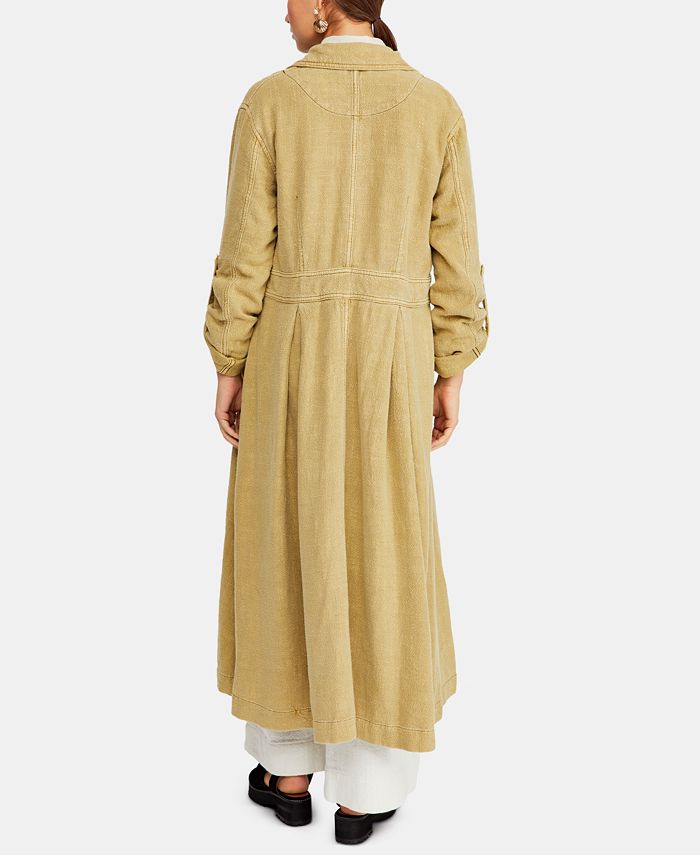 Free People Rainz Notched-Collar Roll-Tab Duster - Macy's
