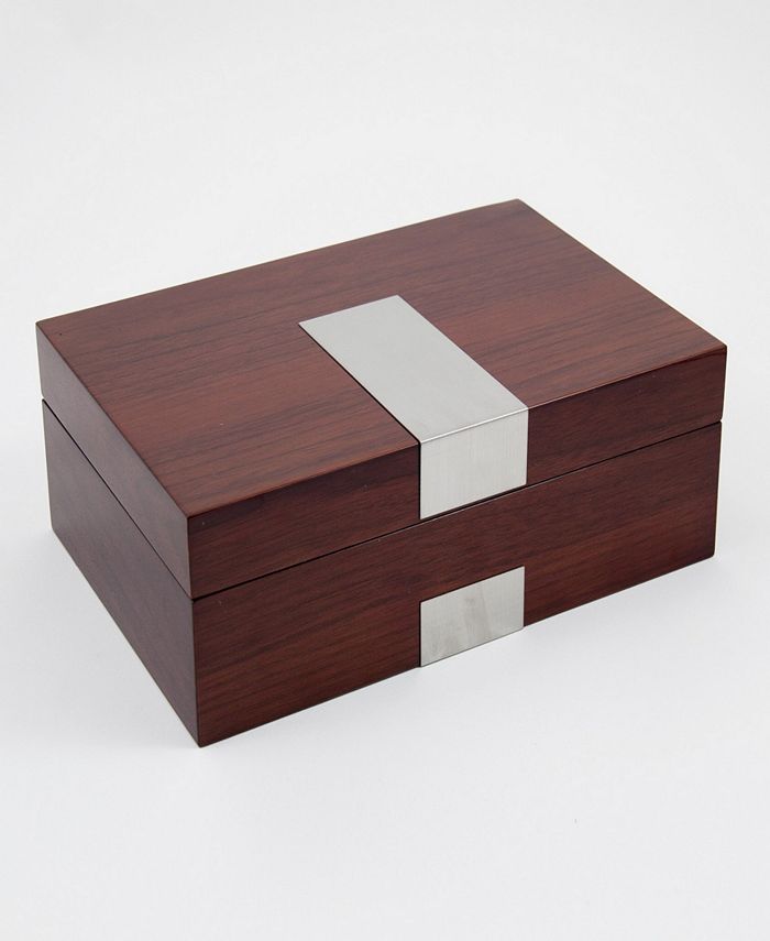 Bey-Berk Walnut Wood Watch Box - Macy's