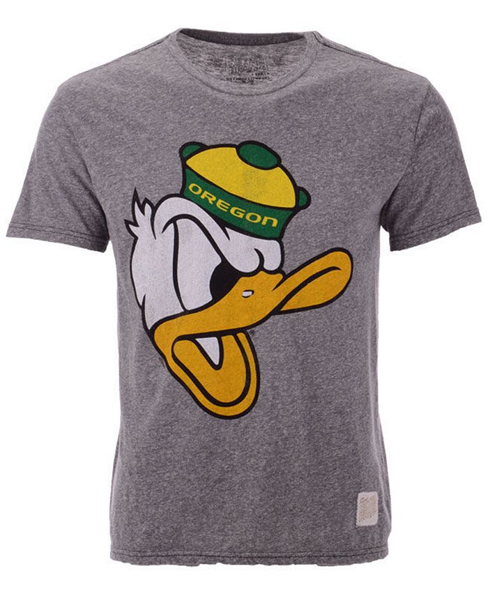 Retro Brand Men's Oregon Ducks Retro Logo Tri-blend T-Shirt - Macy's
