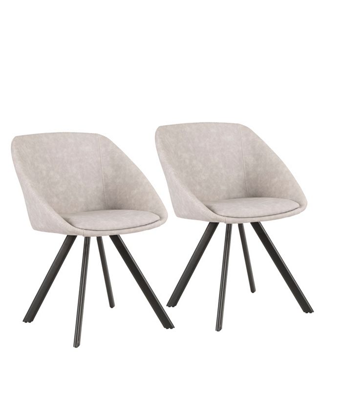 Lumisource Matisse Chair in Faux Leather Set of 2 - Macy's