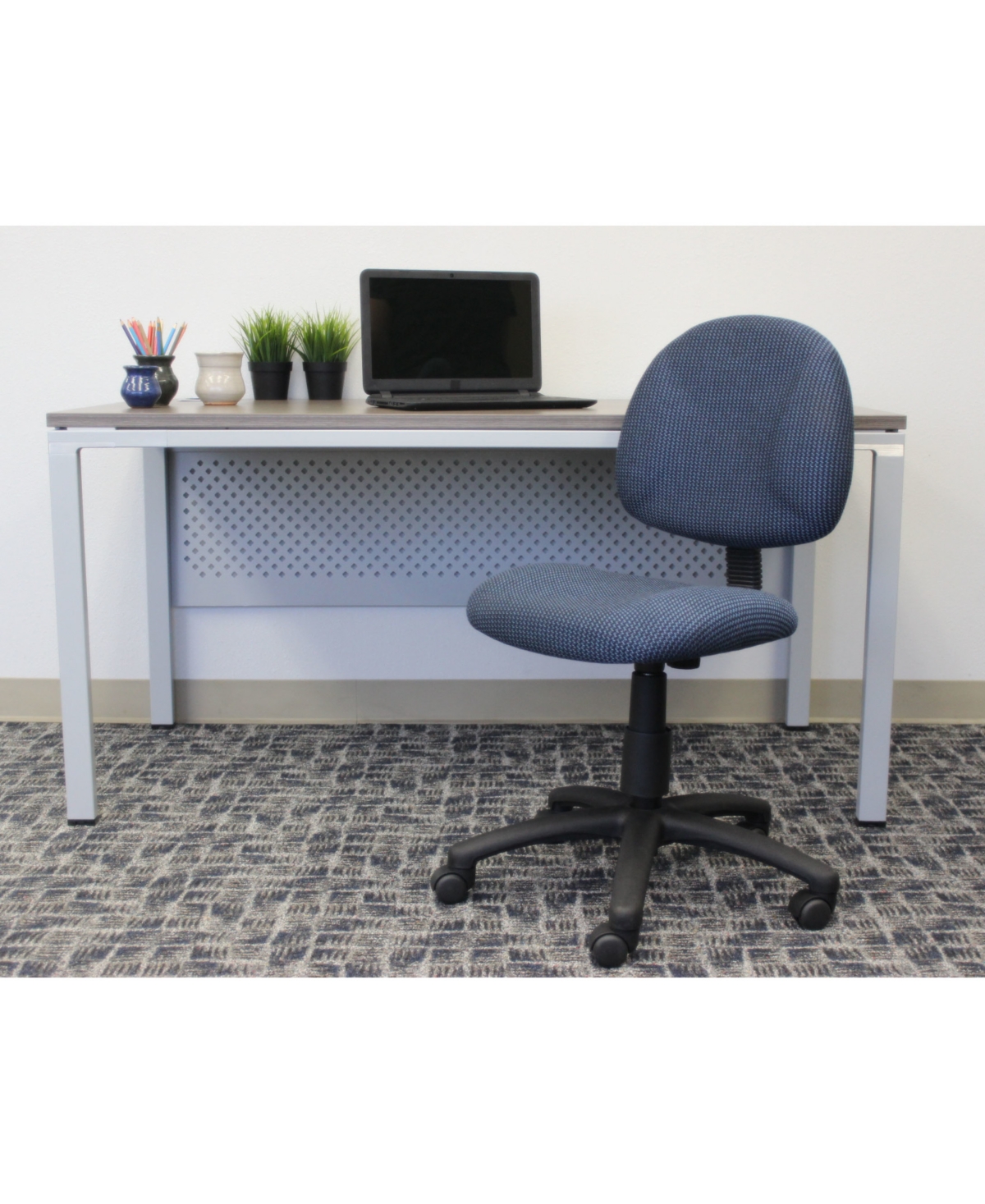 Click here for Boss Office Products Deluxe Posture Chair - Blue prices