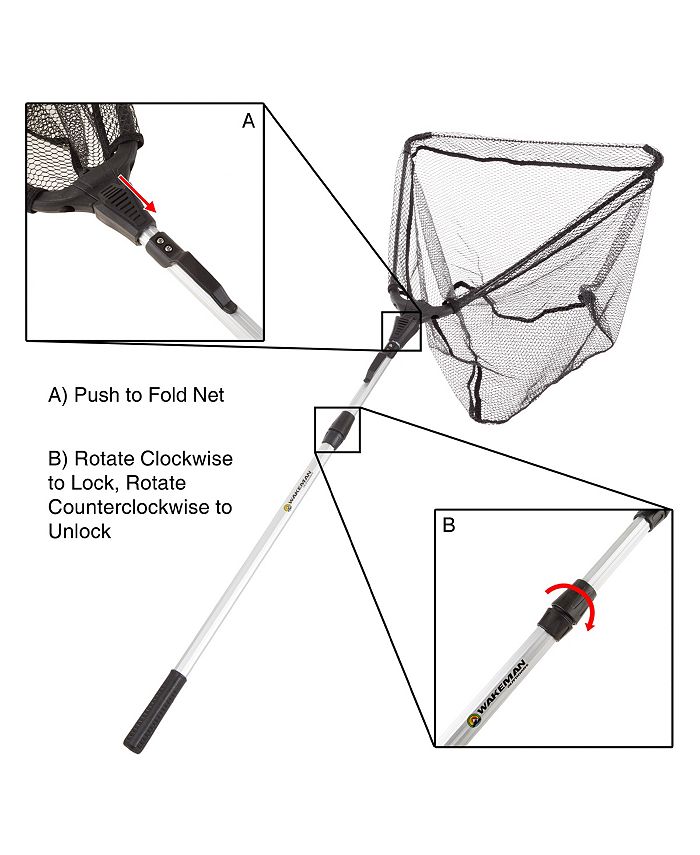 Trademark Global Fishing Net With Telescoping Handle By Wakeman ...