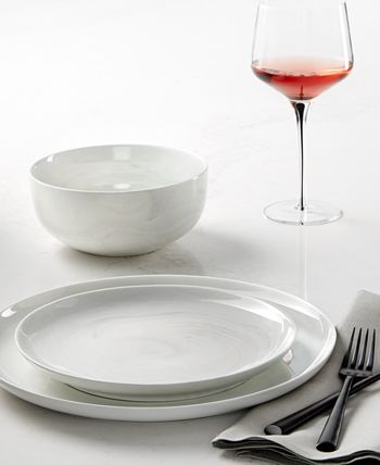 Hotel Collection Modern Marble 12-Pc. Dinnerware Set, Service for 4 ...