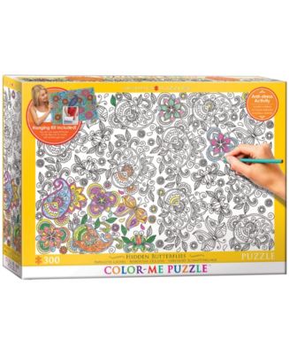 Color-Me Puzzle - Hidden Butterflies- 300 Piece - Macy's