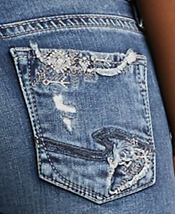 Silver Jeans Co. Suki Ripped Slim-Leg Jeans - Macy's