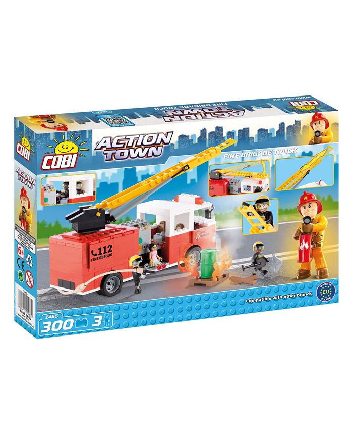 COBI Action Town Fire Brigade Truck 300 Piece Construction Blocks ...
